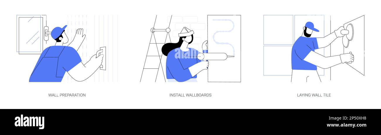 Walls decoration abstract concept vector illustrations Stock Vector ...