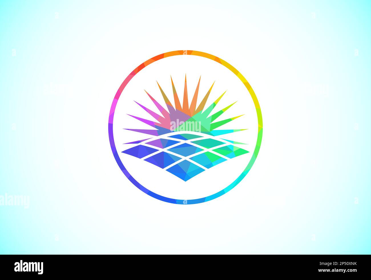 Polygonal sunburst design hi-res stock photography and images - Alamy