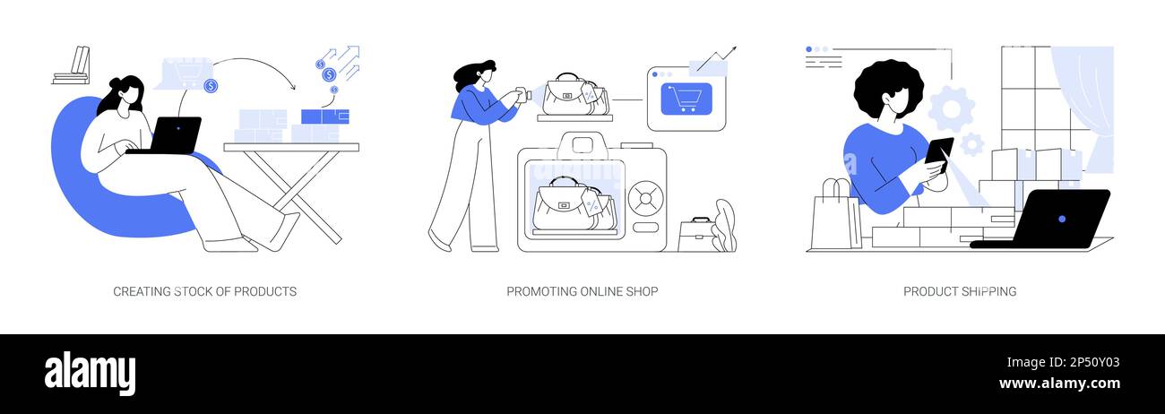 Drop shipping abstract concept vector illustrations Stock Vector Image ...