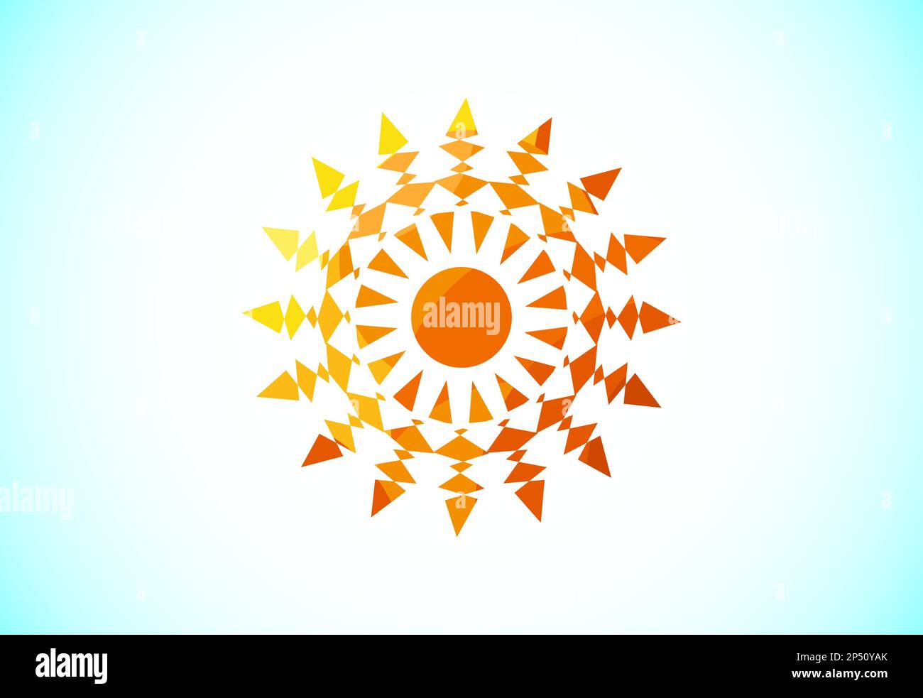 Polygonal sunburst design hi-res stock photography and images - Alamy