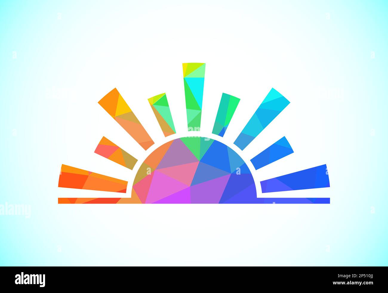 Polygonal sunburst design hi-res stock photography and images - Alamy