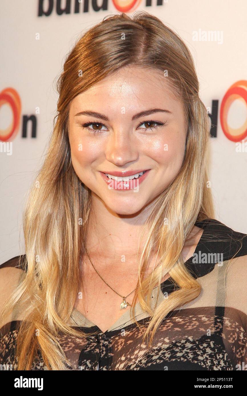 Actress Allie Gonino attends the BuildOn charity event at Aventine ...