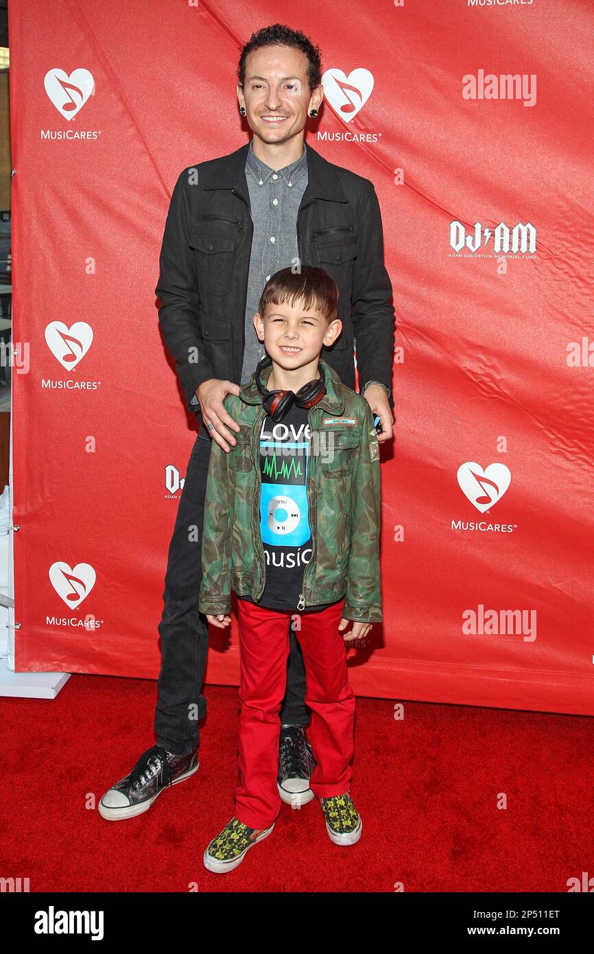 Musician Chester Bennington and his son Tyler attends the 9th Annual ...