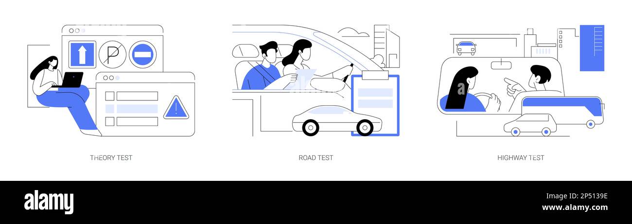 Driving license exams abstract concept vector illustrations Stock ... Driving license exams abstract concept vector illustrations Stock ...