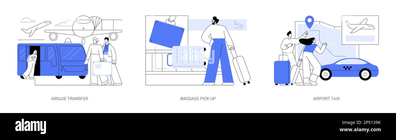 Airport arrivals abstract concept vector illustrations Stock Vector ...