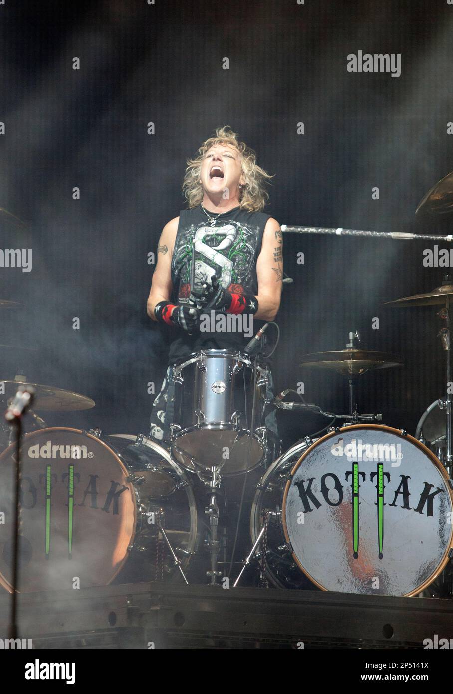 Drummer James Kottak of the Scorpions performs on stage at the Citizens ...