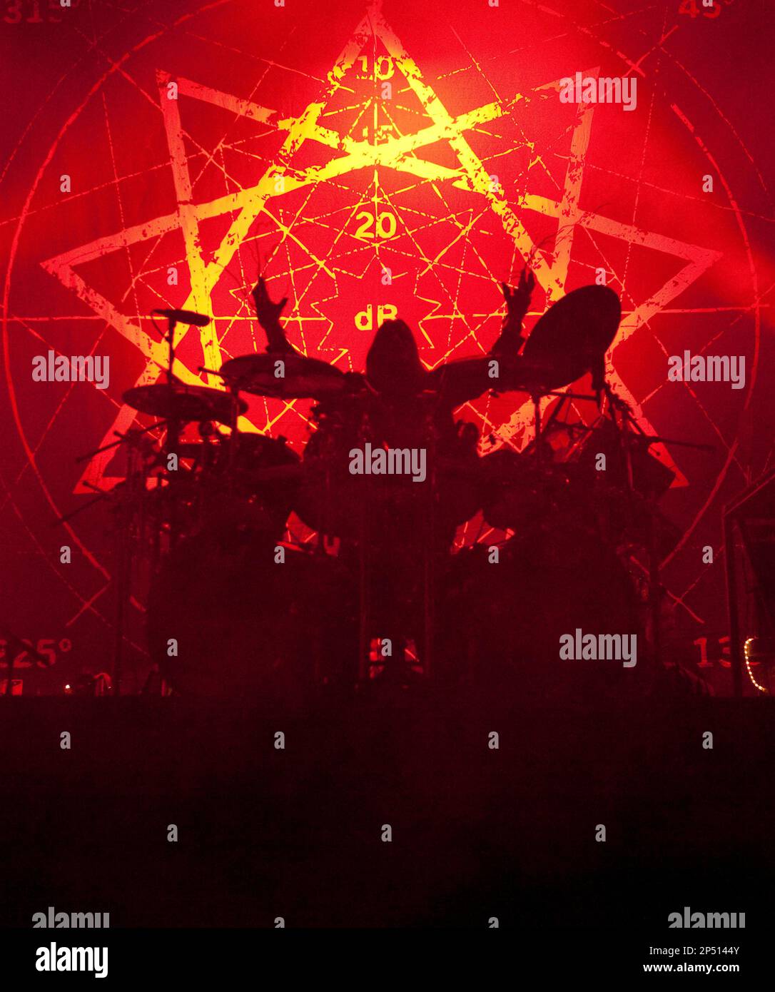 Drummer Joey Jordison "#1" of Slipknot performs on stage at the ...