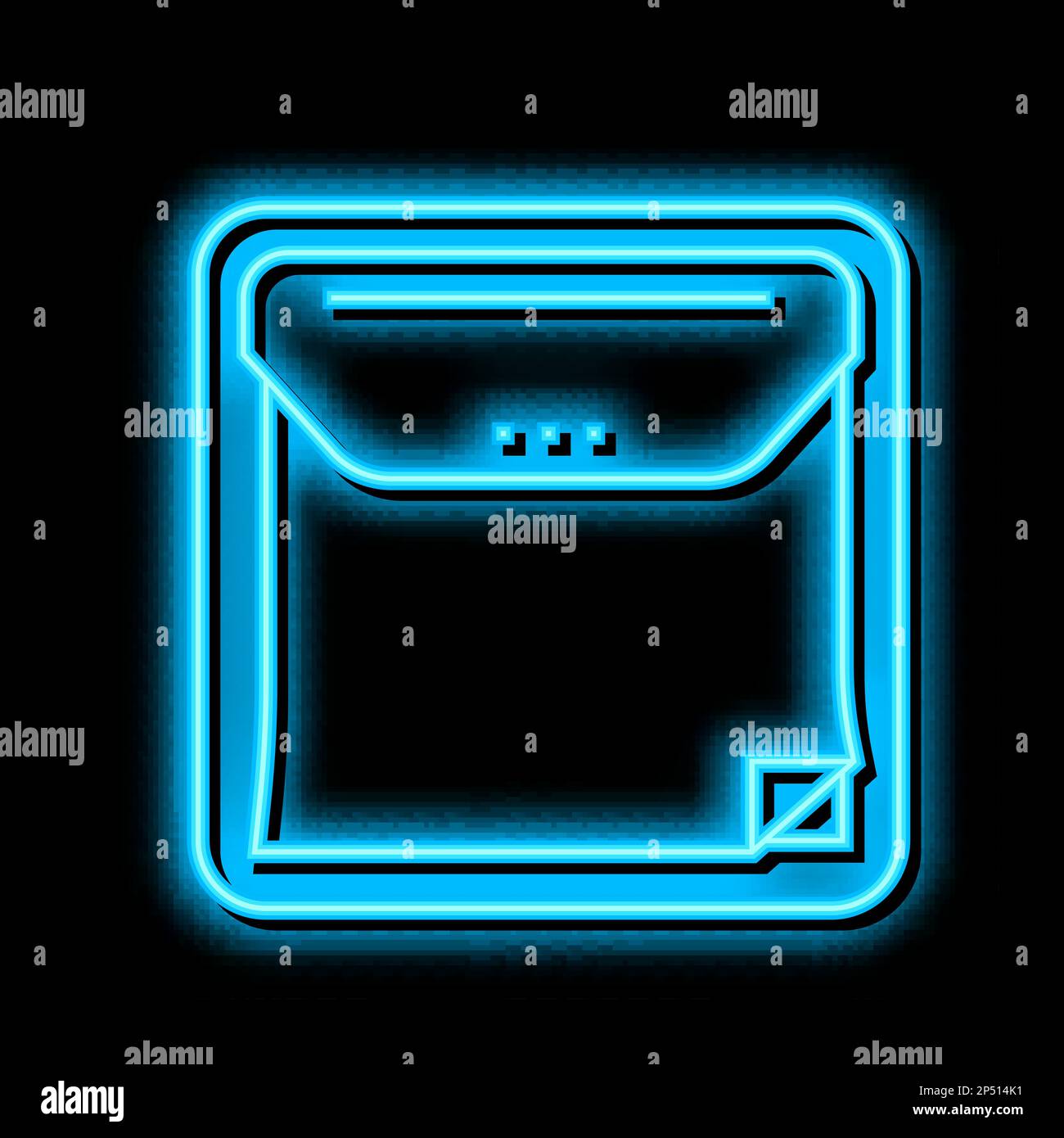 notes dispenser neon glow icon illustration Stock Vector Image & Art ...