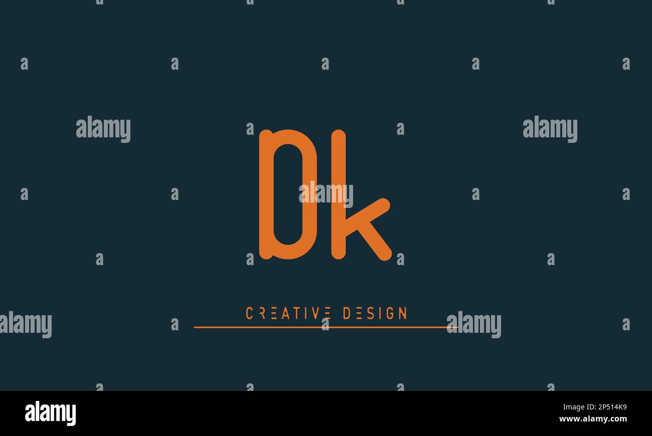 Dk initials logo Stock Vector Images - Alamy