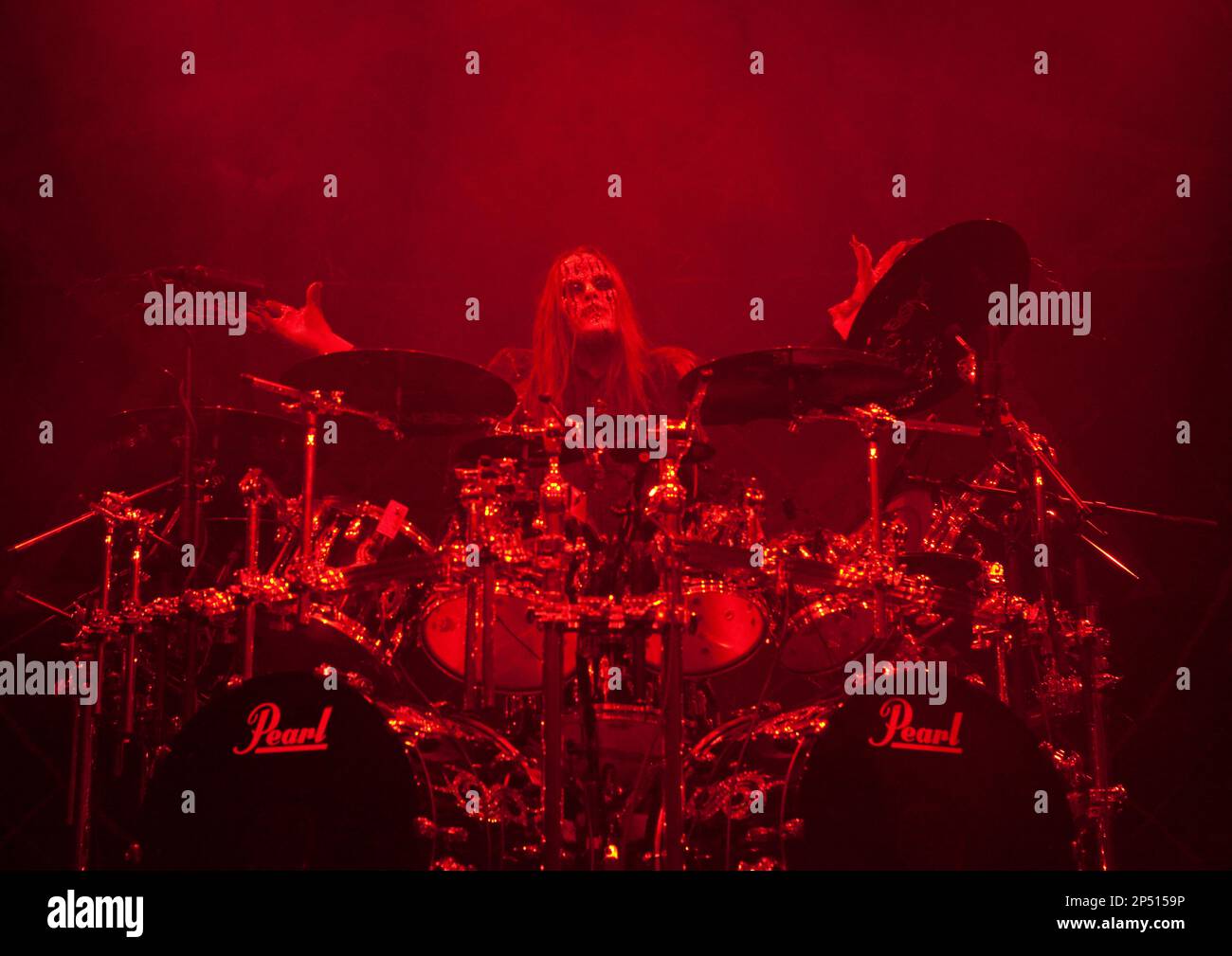 Drummer Joey Jordison "#1" of Slipknot performs on stage at the ...