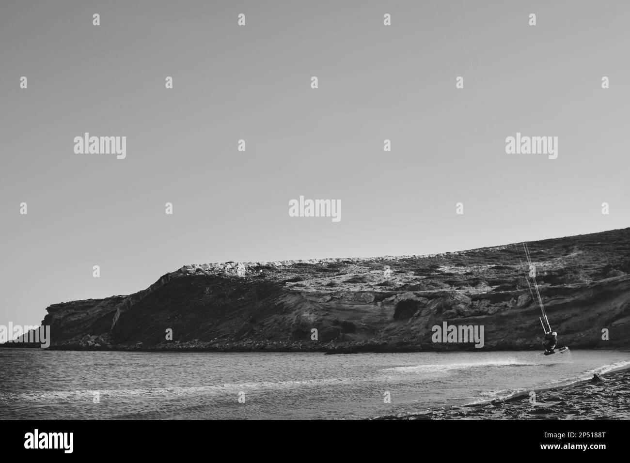 Windsurfing and kitesurfing at Prasonisi Beach at Rhodes Islnad in ...