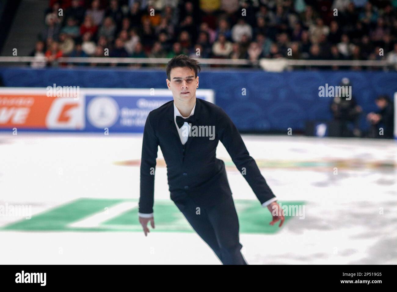 Makar Ignatov performs during the rental of Men in the Final of the Grand Prix of Russia in ...