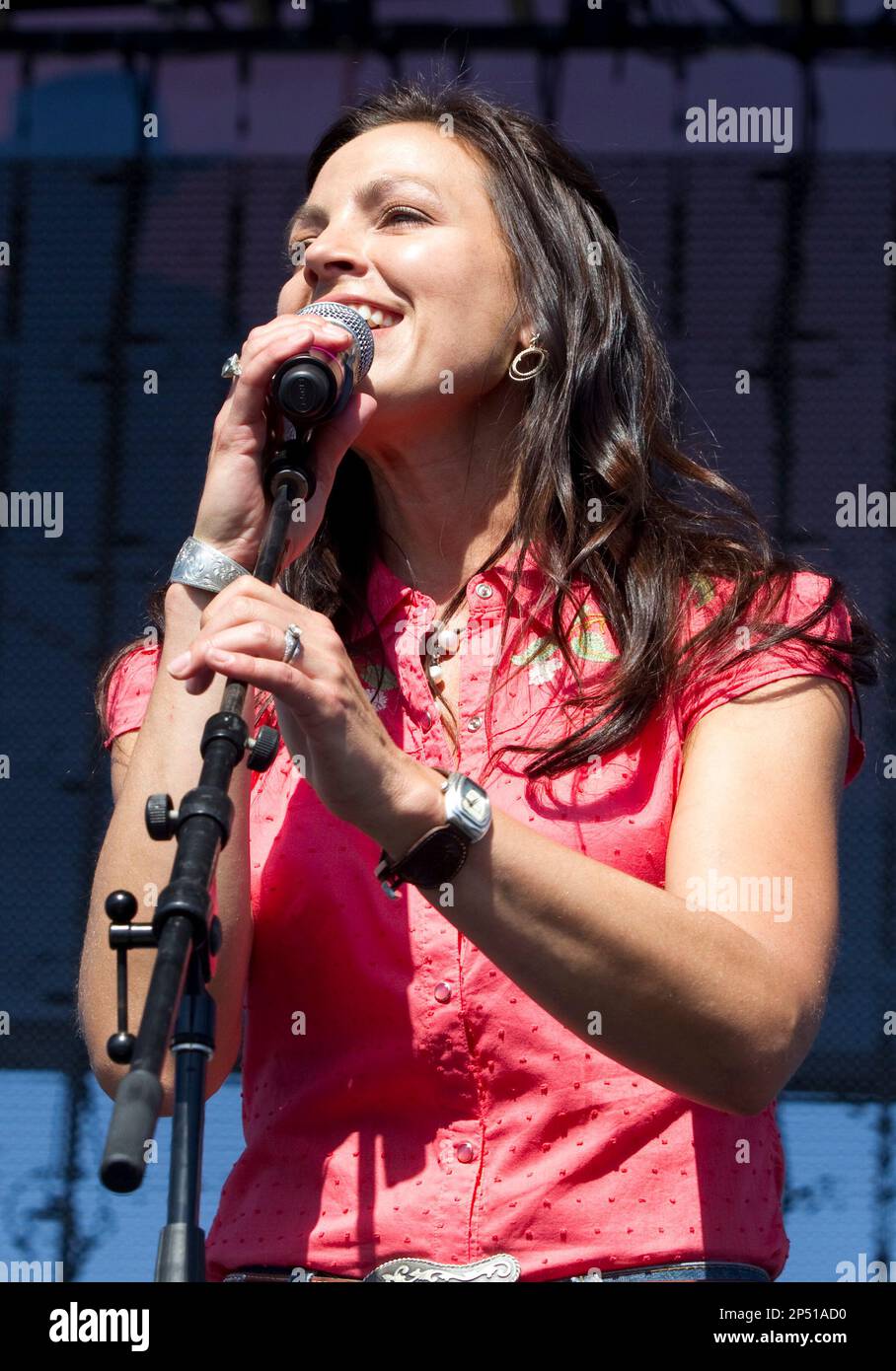 Joey Feek of Joey + Rory perform at the 2010 Stagecoach Music Festival ...
