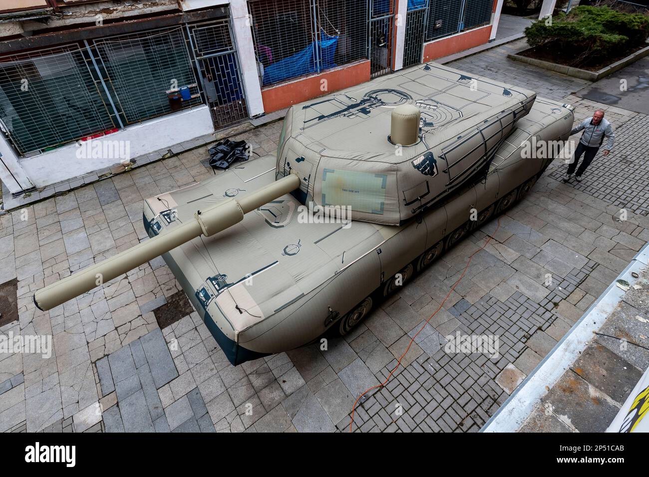 Decin, Czech Republic. 06th Mar, 2023. Inflatable Abrams decoys in ...