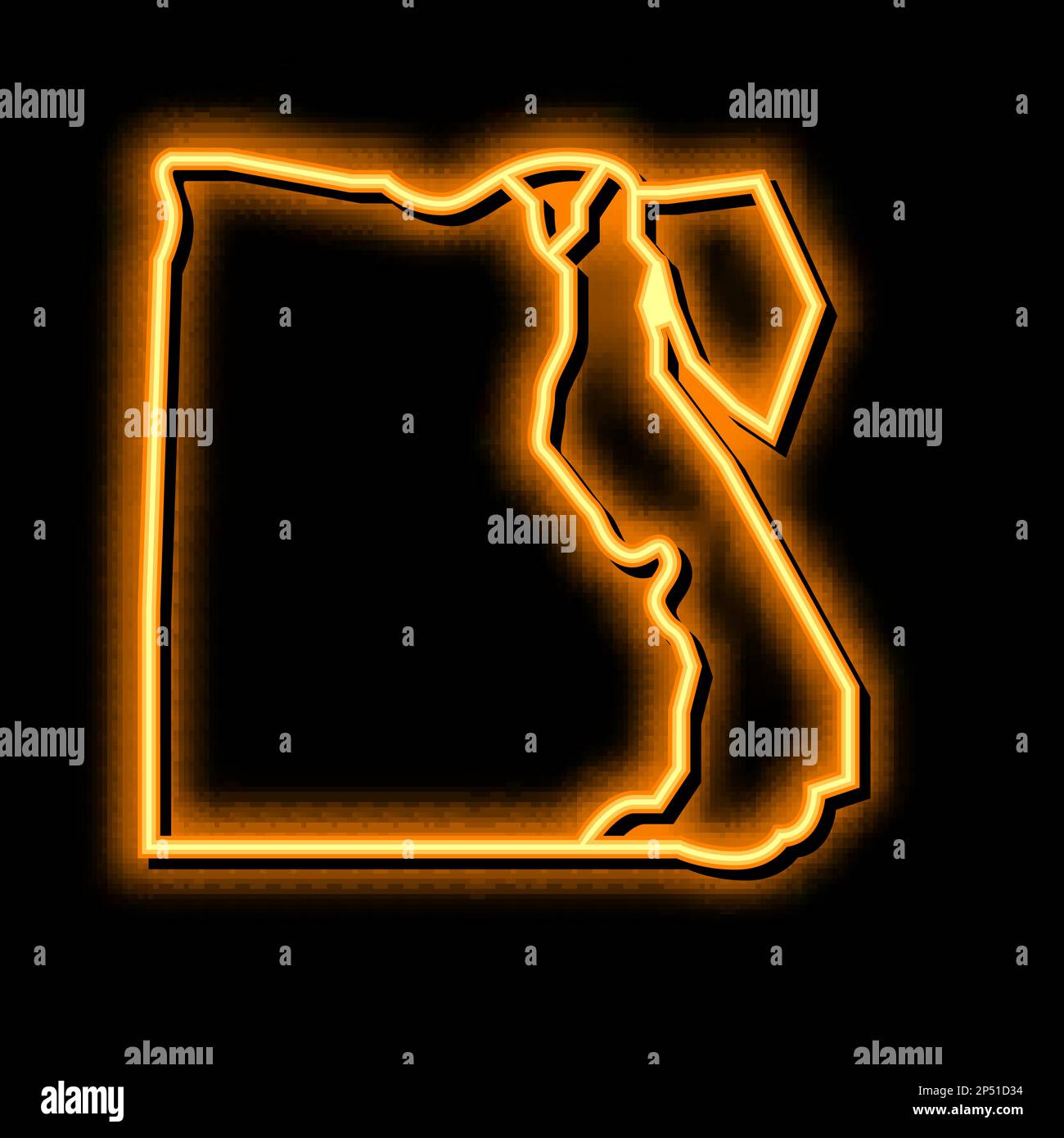 egypt map neon glow icon illustration Stock Vector Image & Art - Alamy