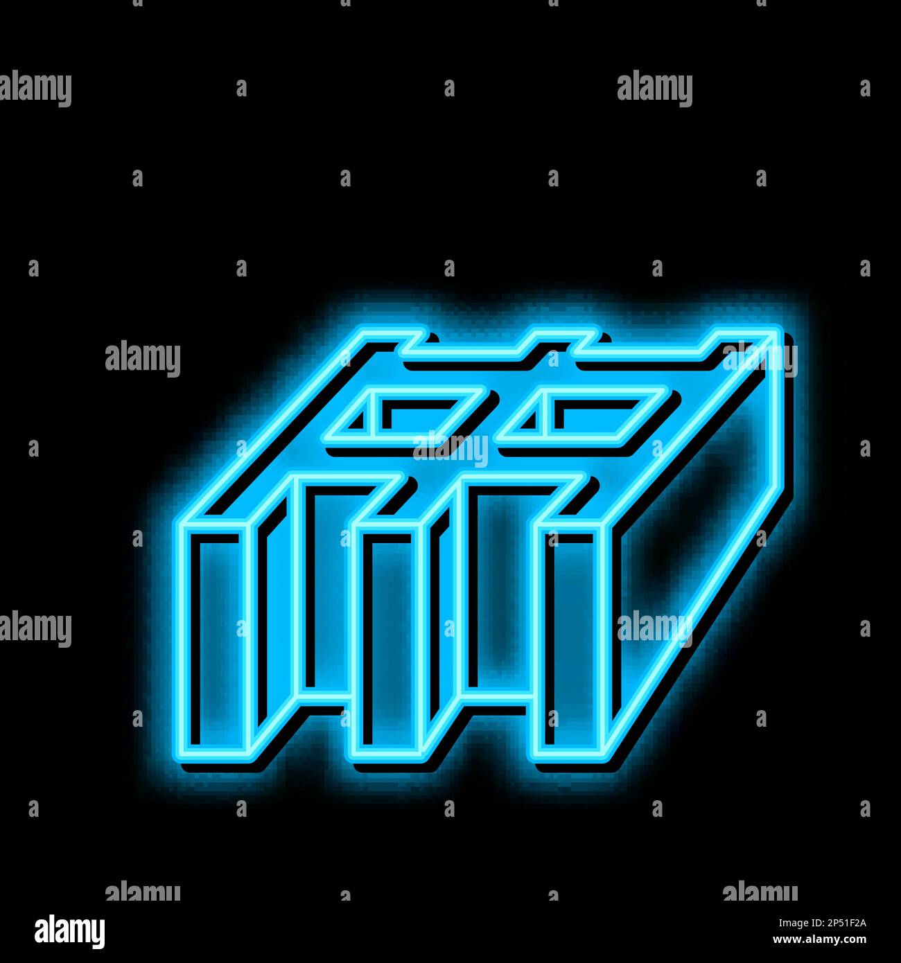 bar grating metal neon glow icon illustration Stock Vector Image & Art ...