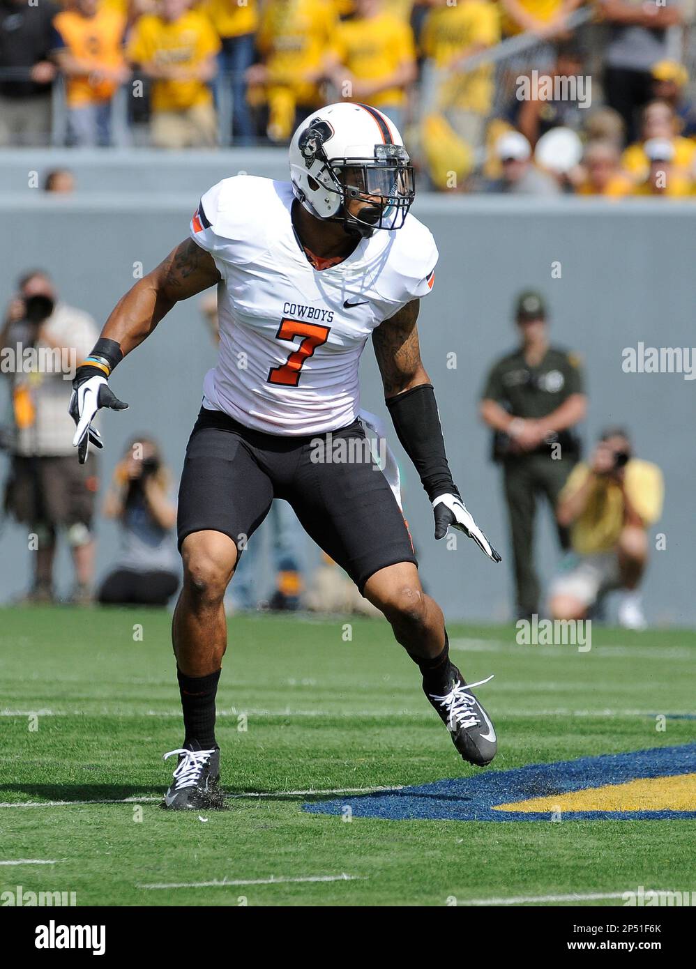 Oklahoma State Cowboys Shamiel Gary (7) during a game against West ...