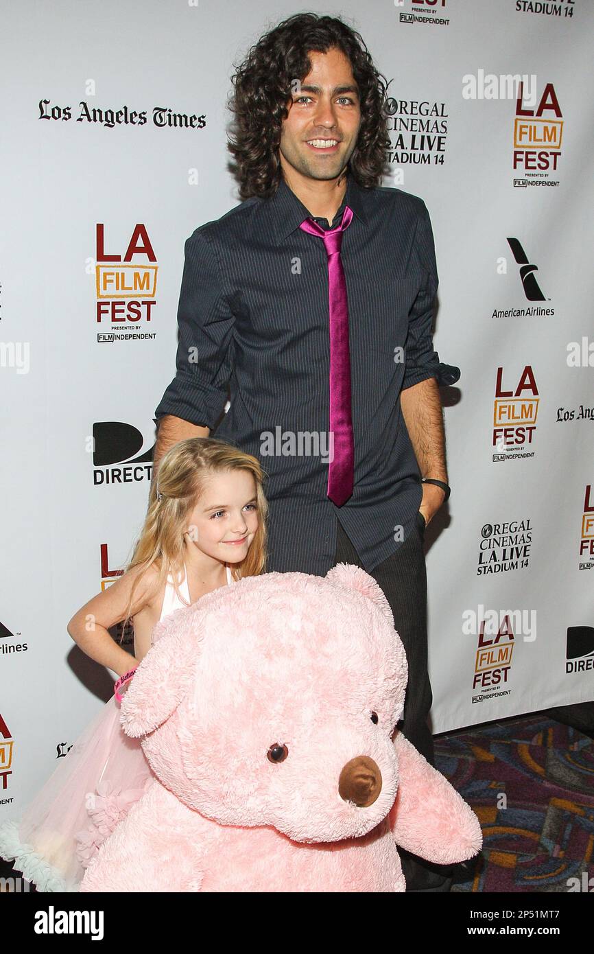 Actors Adrian Grenier and Mckenna Grace attend the 2013 Los Angeles ...