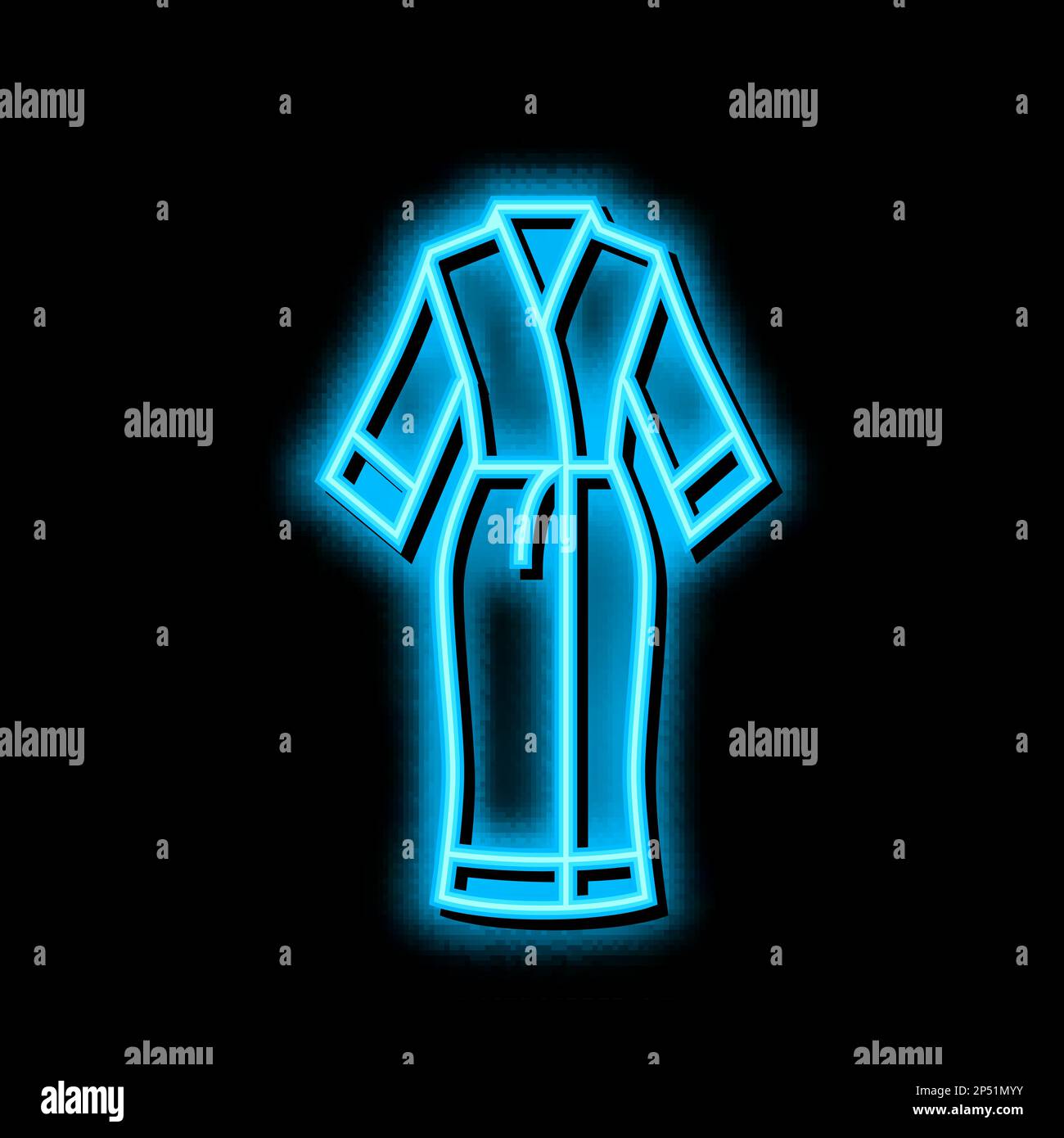 Robe Silk Neon Glow Icon Illustration Stock Vector Image And Art Alamy