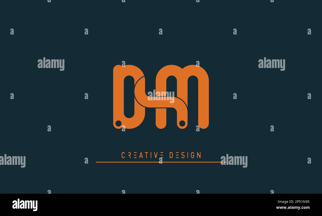 Alphabet letters Initials Monogram logo DM , MD Stock Vector Image ...