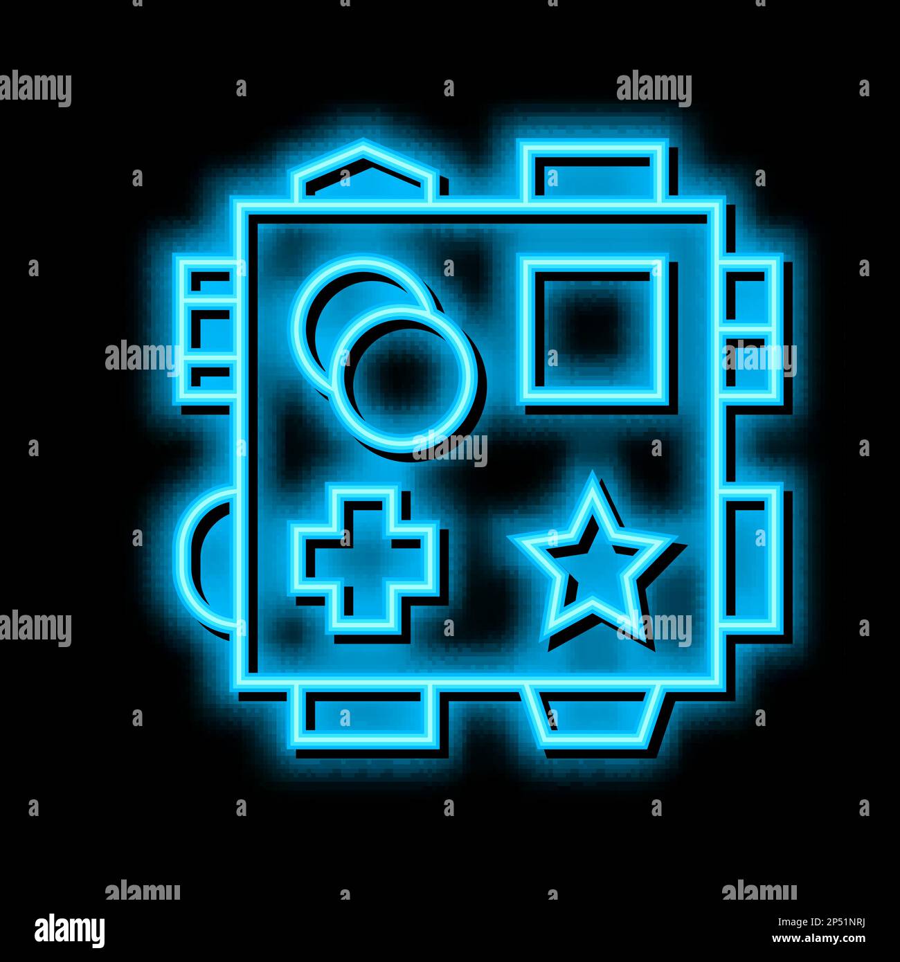 early learning toys neon glow icon illustration Stock Vector Image ...
