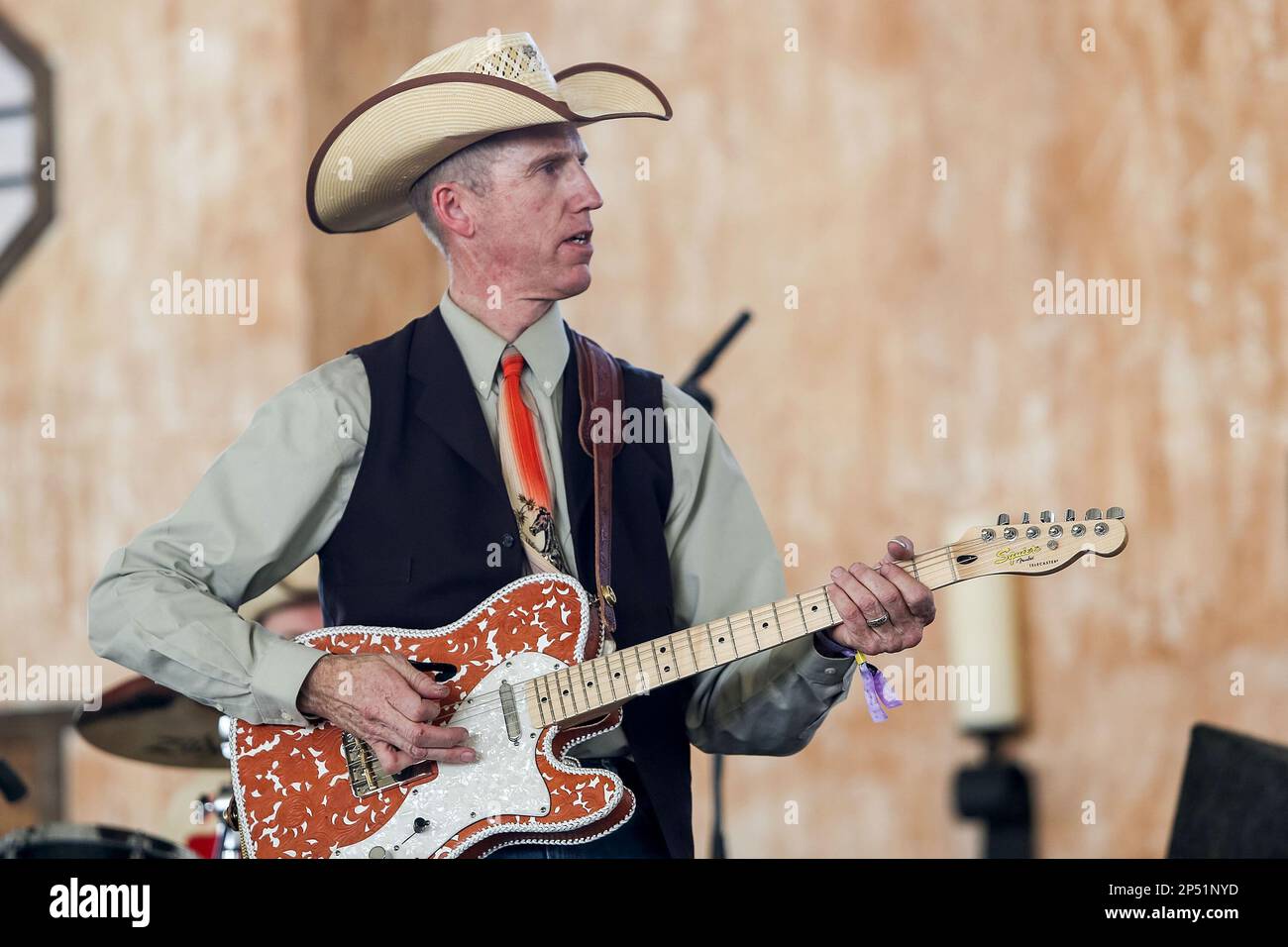 Wylie Gustafson of Wylie and the Wild West performs on stage during the ...