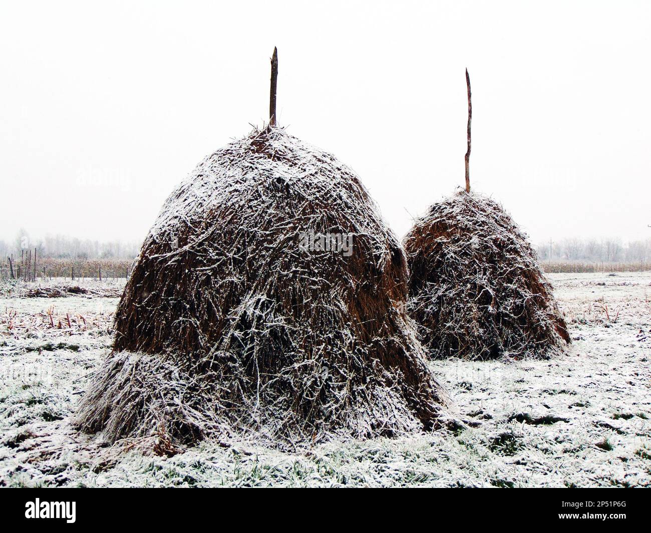 Haystacks in snow hi-res stock photography and images - Alamy