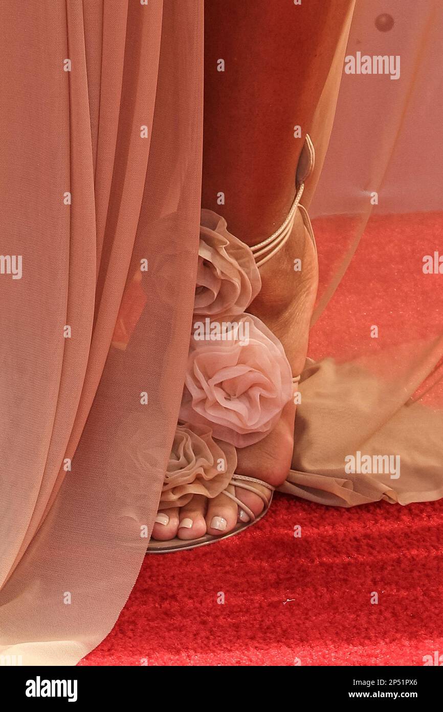 Recording artist Tamar Braxton (shoe detail) attends the 2013 BET ...