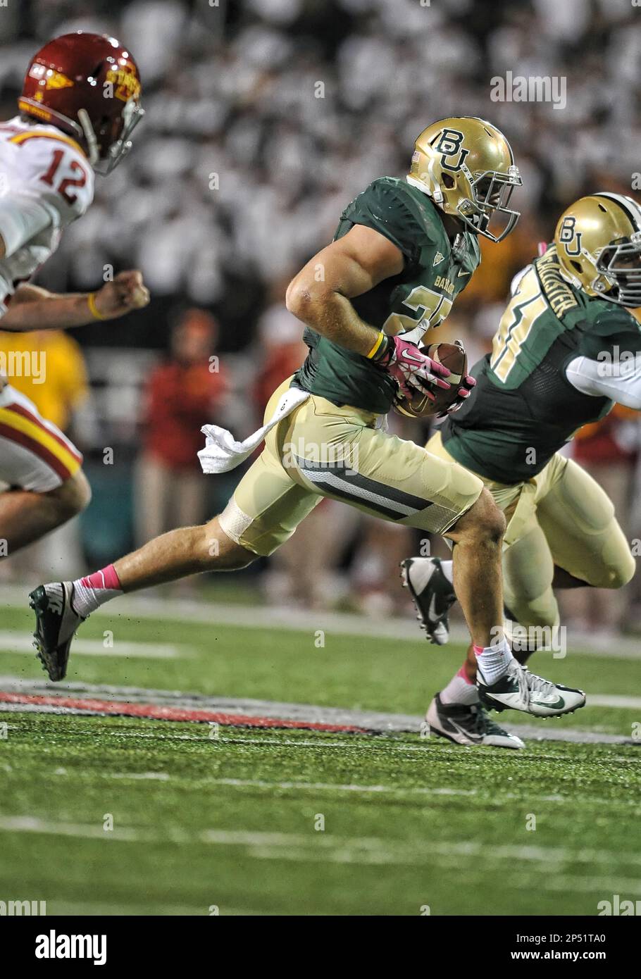 Baylor Bears defensive back Sam Holl (25) gets an interception.during ...