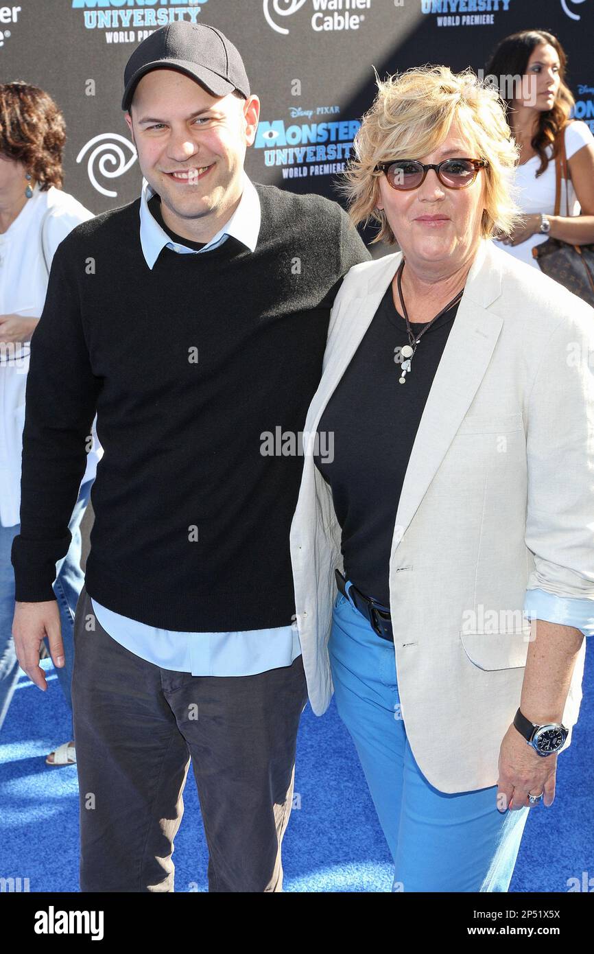 Dan Scanlon (L) attends the premiere of Disney Pixar's "Monsters ...