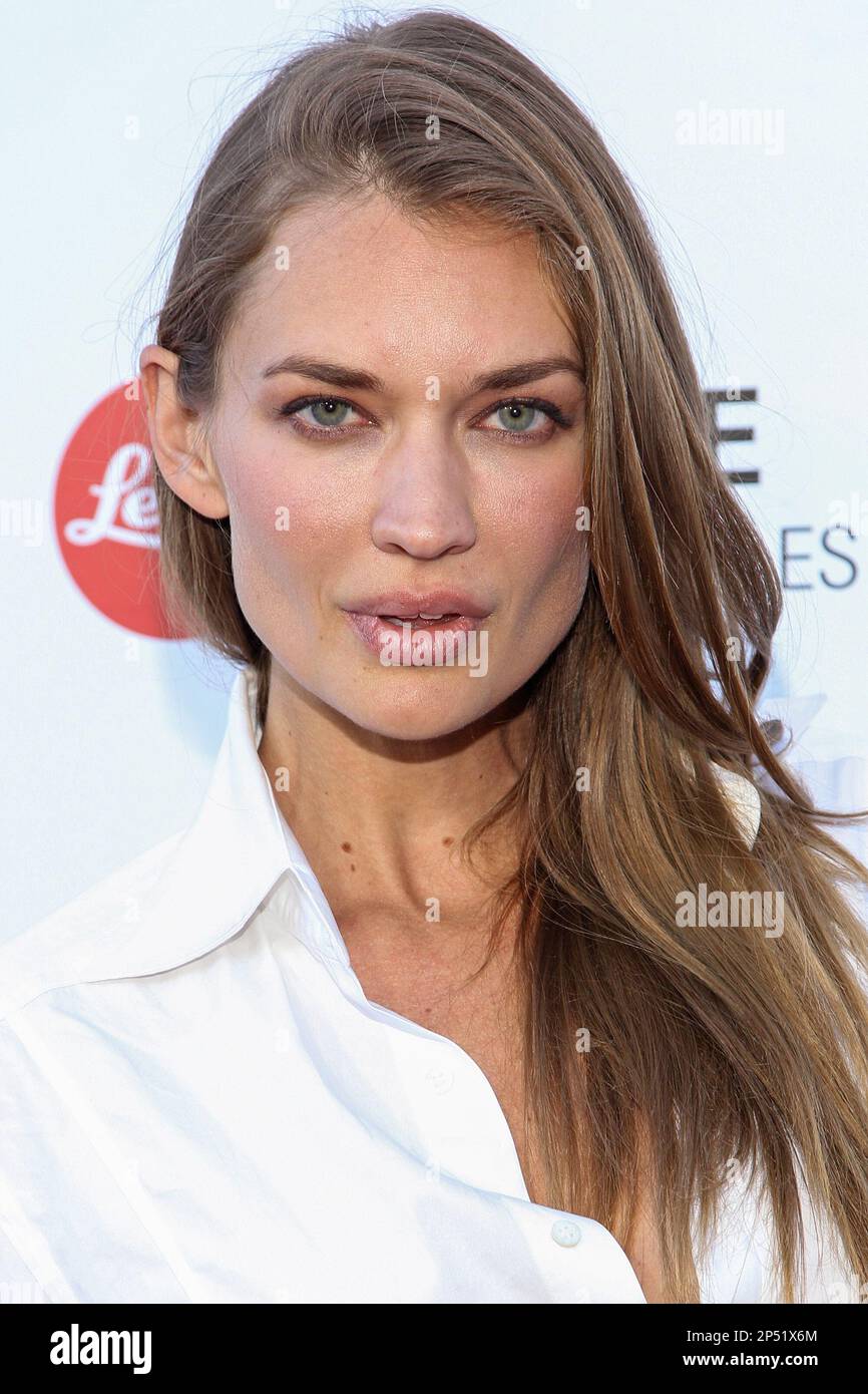 Model Amber Arbucci attends the Leica Store Los Angeles grand opening ...