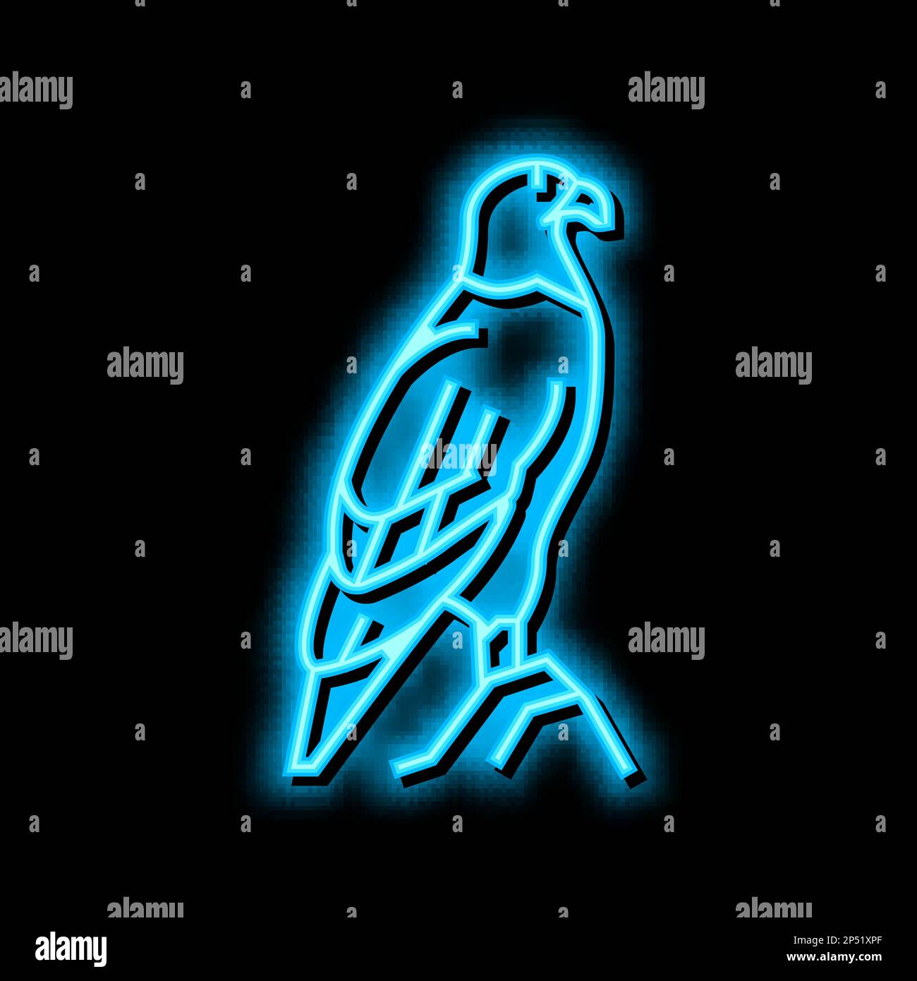 eagle bird in zoo neon glow icon illustration Stock Vector Image & Art ...