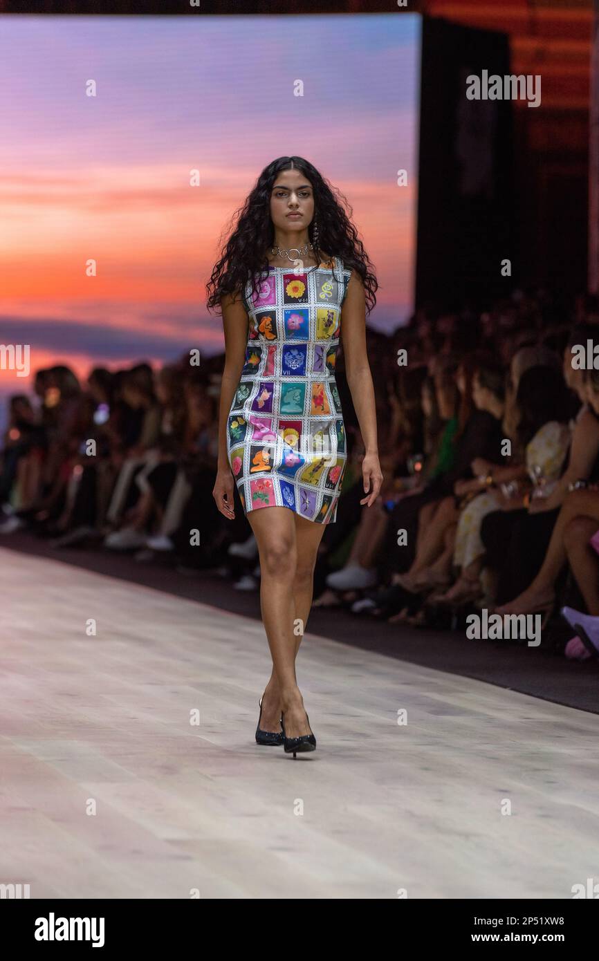 Melbourne, Australia, 06/03/2023, A model dressed by Van Der Kooij ...