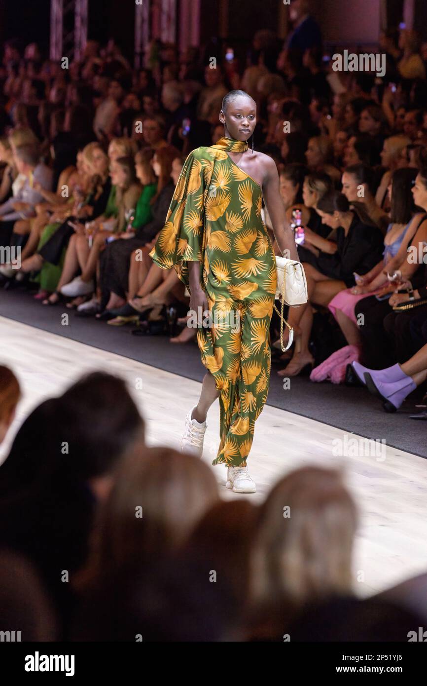 Melbourne, Australia, 06/03/2023, A model dressed by Ginger & Smart ...