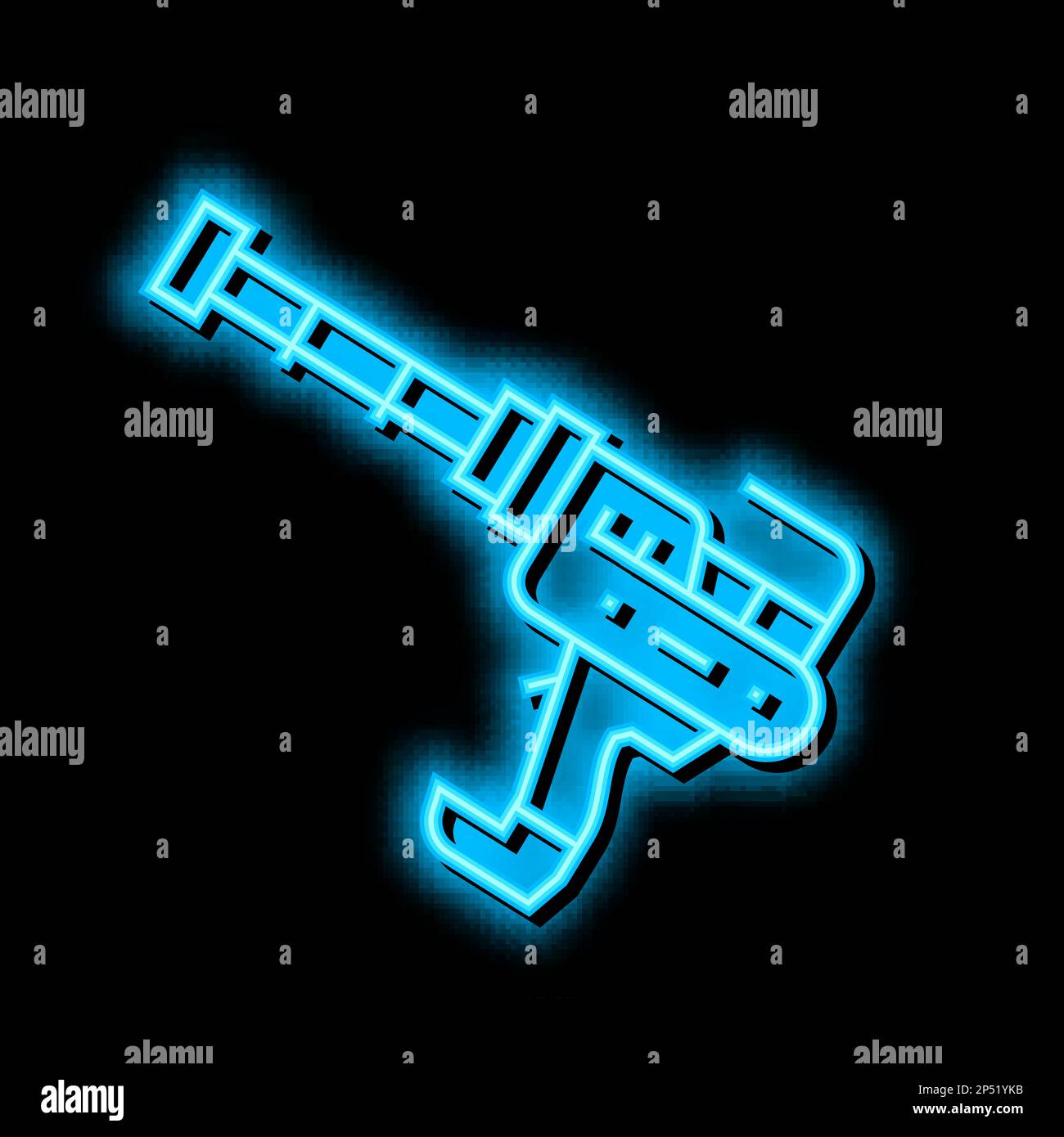 cordless sealant gun neon glow icon illustration Stock Vector Image ...