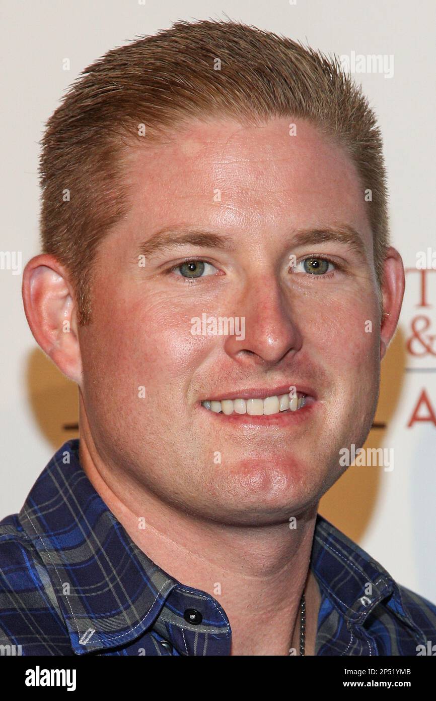 Professional baseball players Mark Trumbo attends the 8th Annual BTE ...