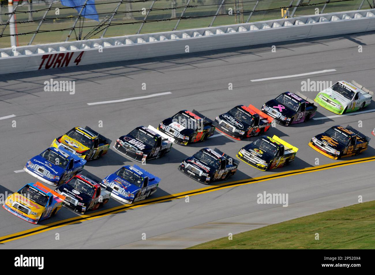 Chris Fontaine (83) during the NASCAR Truck Series auto race Fred's 250 ...