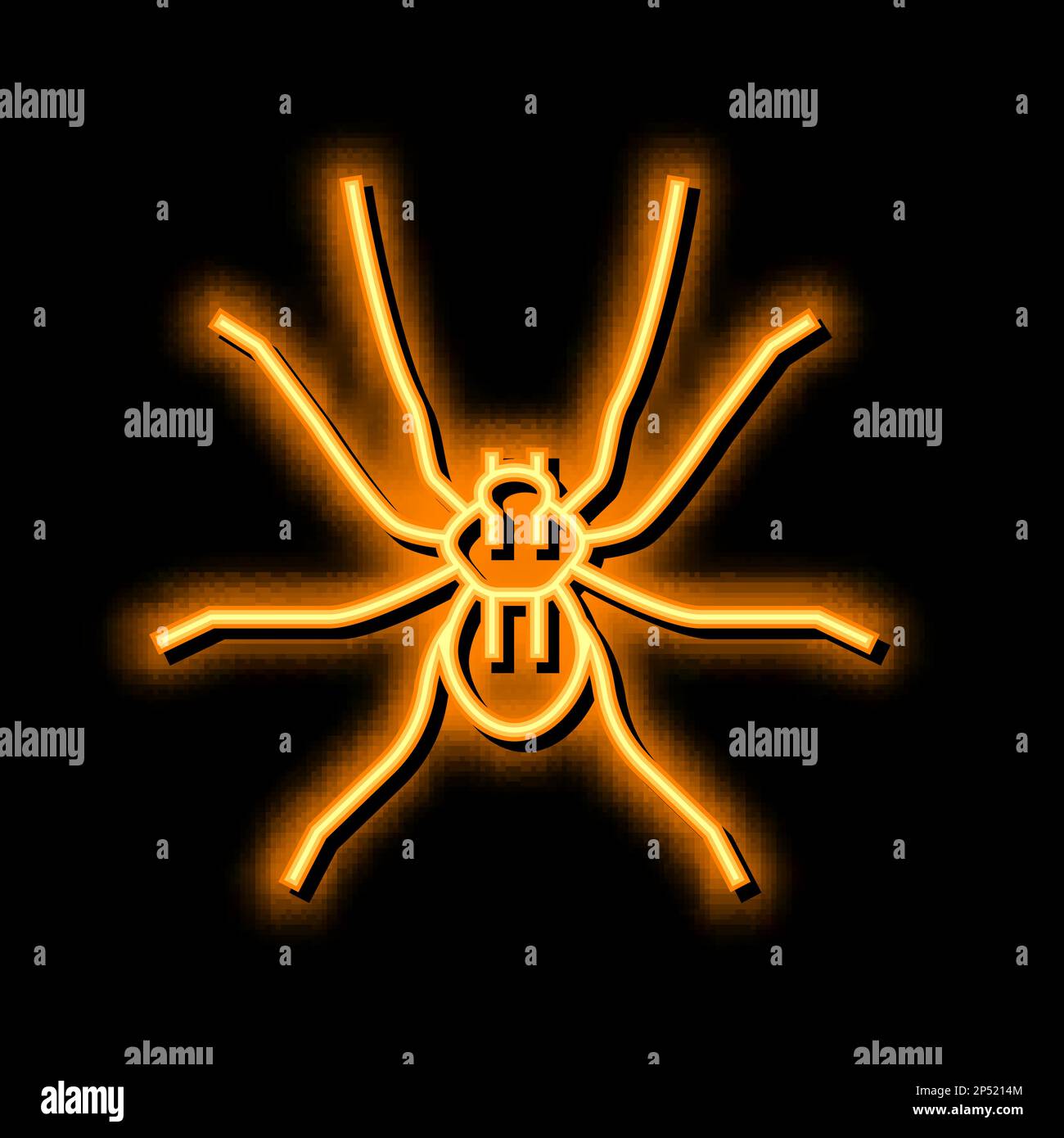 spider insect neon glow icon illustration Stock Vector Image & Art - Alamy