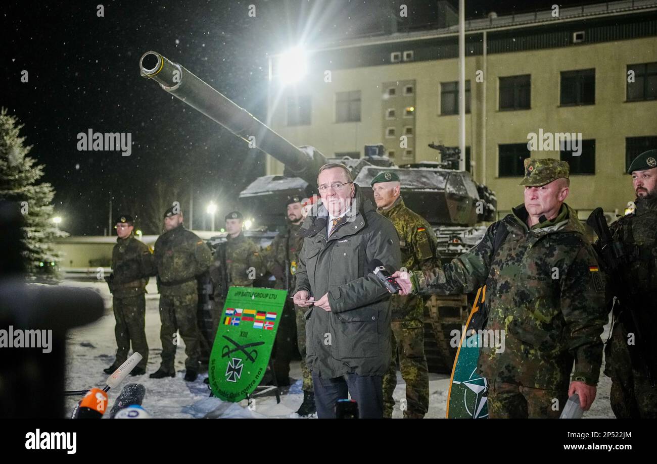 Rukla, Lithuania. 06th Mar, 2023. Boris Pistorius (SPD), Federal ...