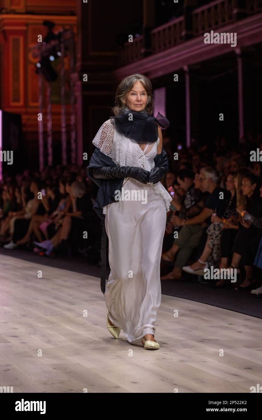 Melbourne, Australia - 6 Mar 2023, A model dressed by Nevenka walks the ...