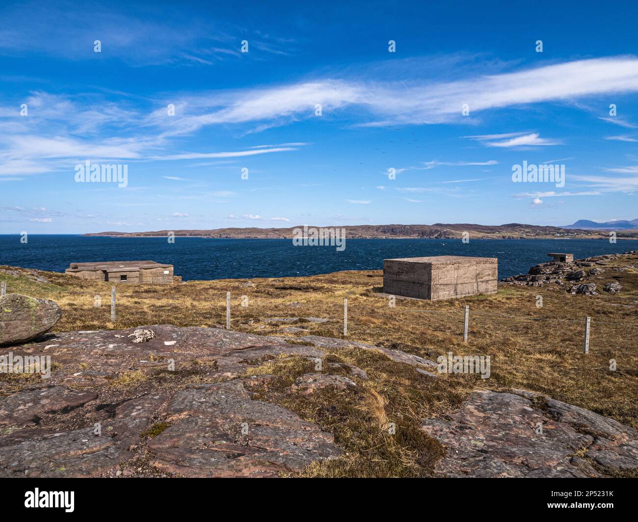 Remains of coastal defence installation artillery at Rubha nan Sasan ...