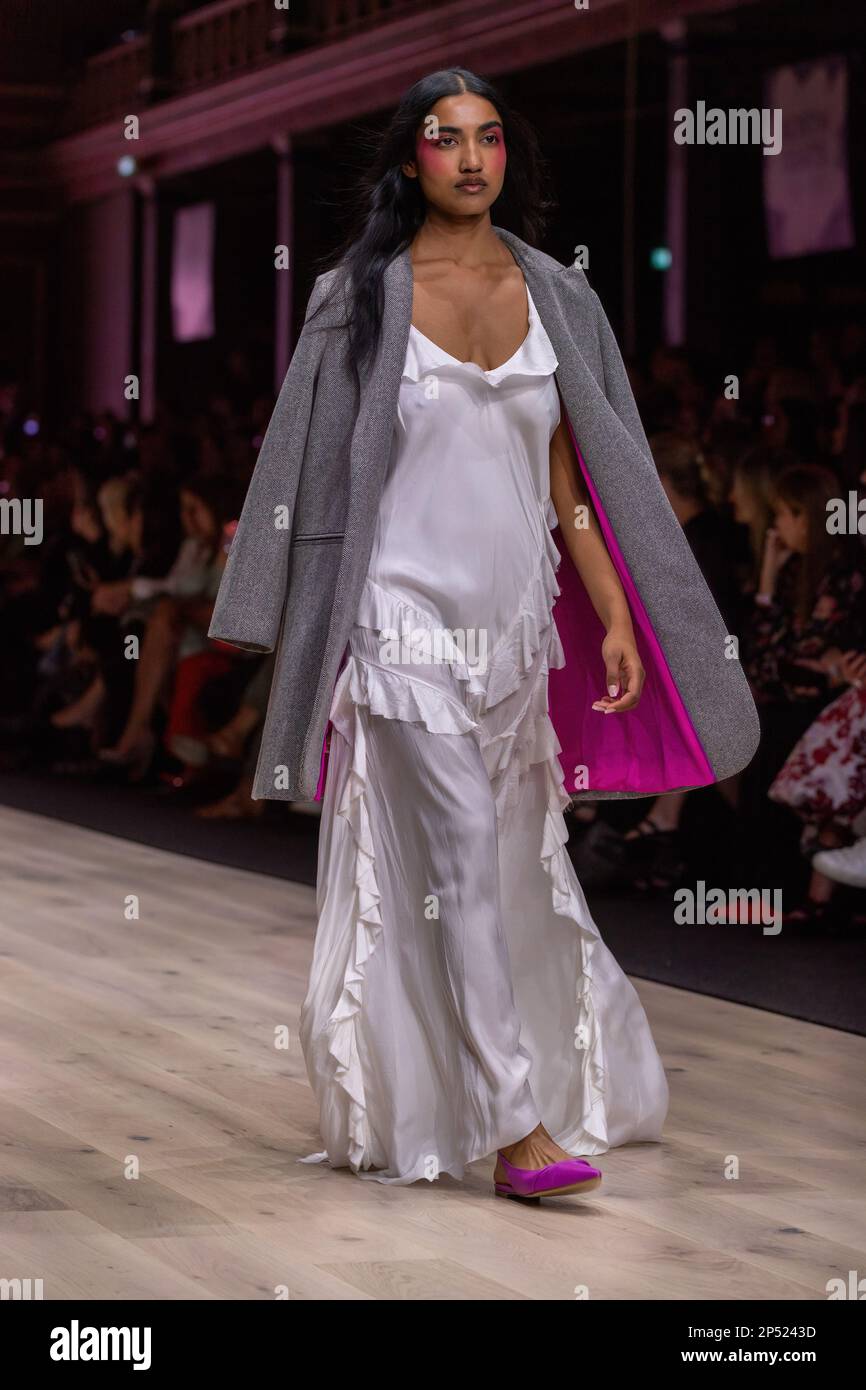Melbourne, Australia - 6 Mar 2023, A model dressed by Nevenka walks the ...