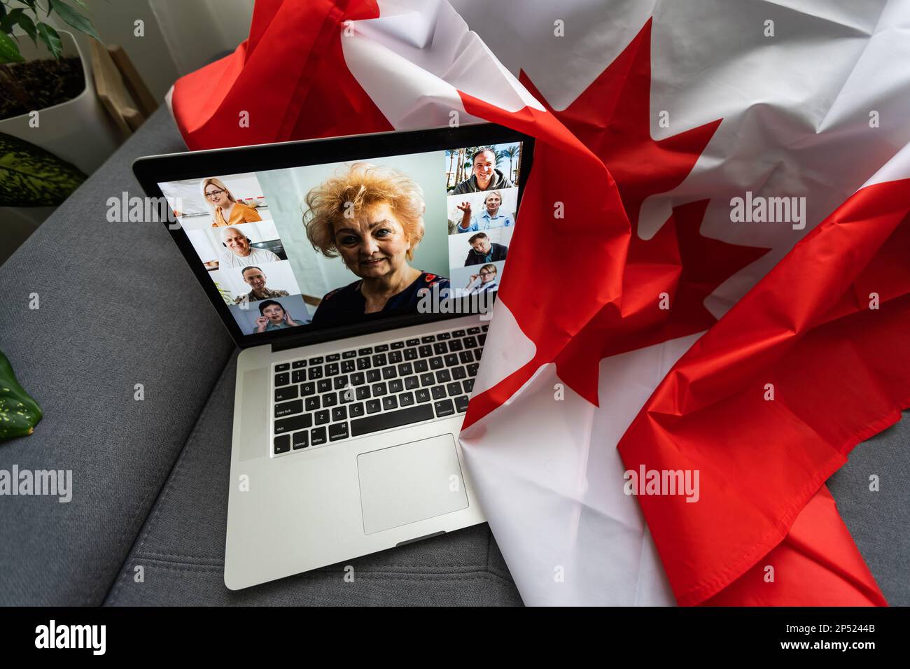 Canada National Flag Business Communication Connection Concept Stock ...