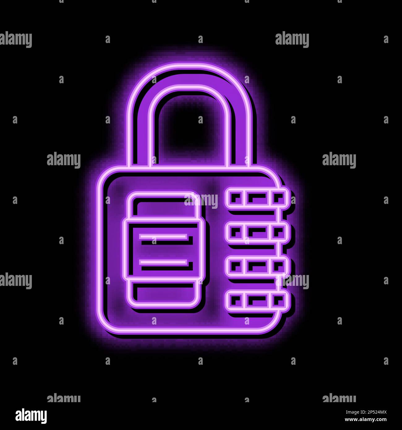 security padlock neon glow icon illustration Stock Vector Image & Art ...