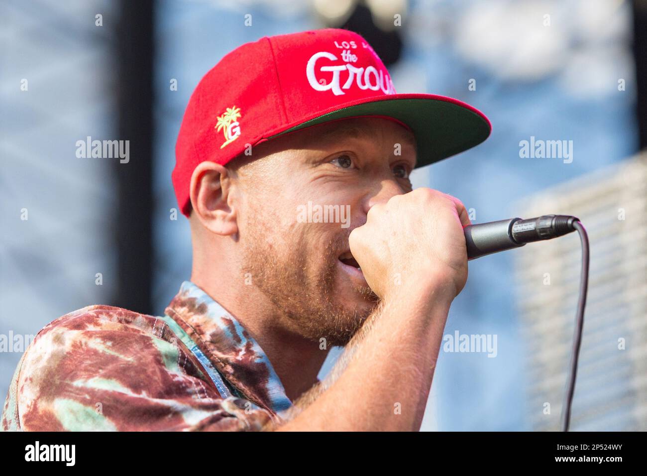 Corey Scoffern (aka the grouch) of Grouch & Eligh performs on stage at ...