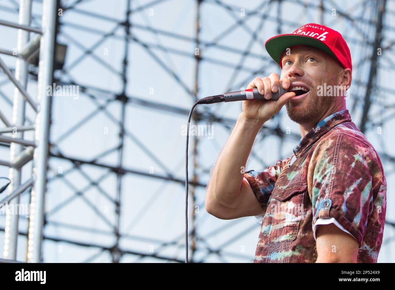 Corey Scoffern (aka the grouch) of Grouch & Eligh performs on stage at ...