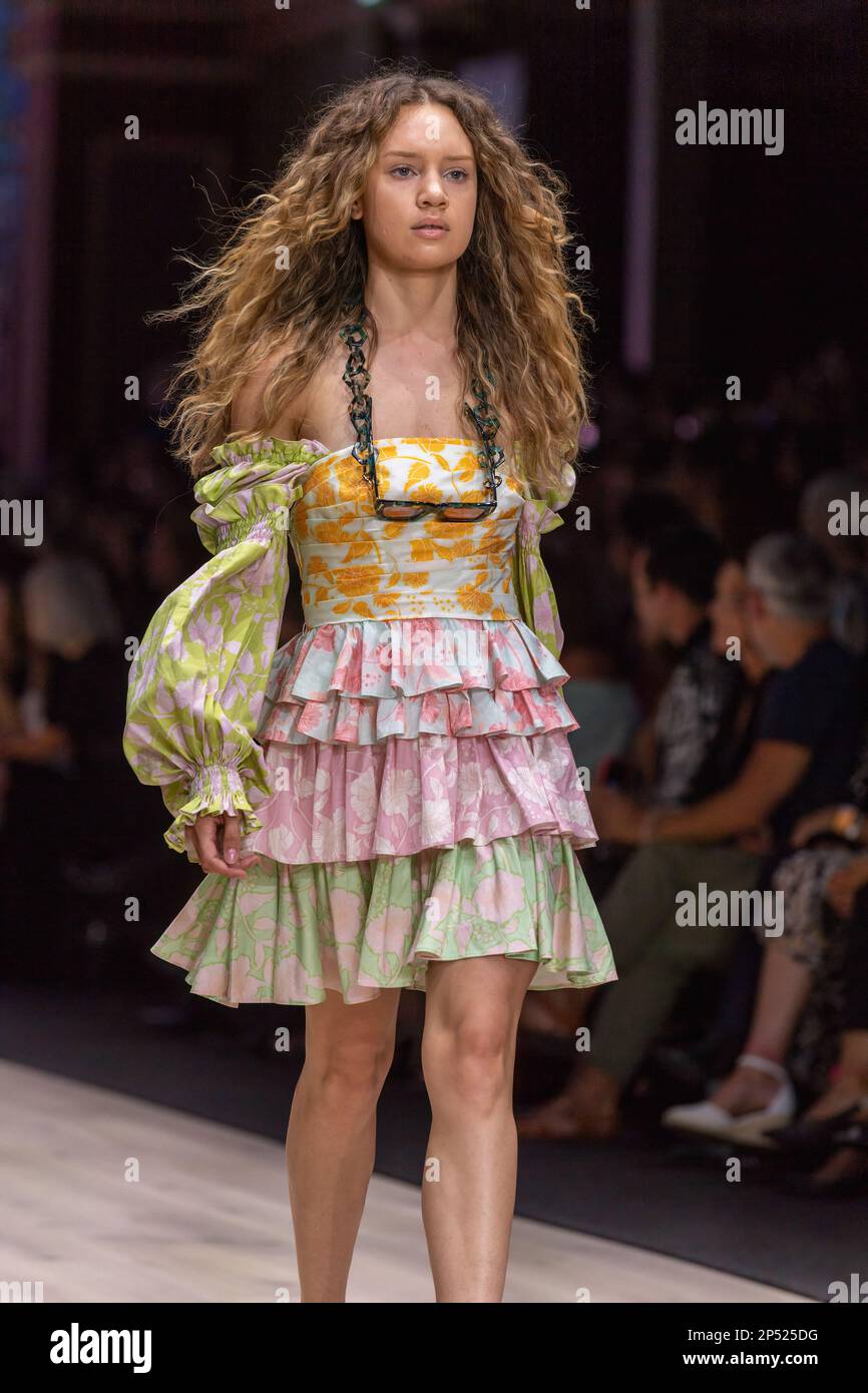A model dressed by Leo Lin walks the runway at the Utopia runway show ...