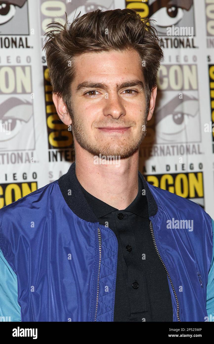 Actor Andrew Garfield attends the 'The Amazing Spider-Man 2' press line ...