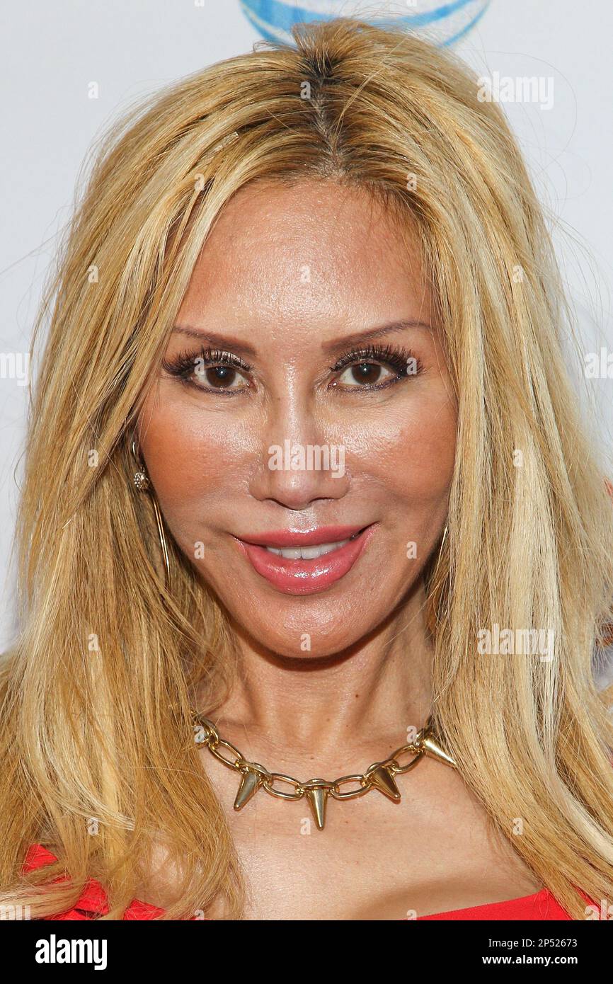 Actress Tess Broussard attends the Adam Lambert performance and check ...