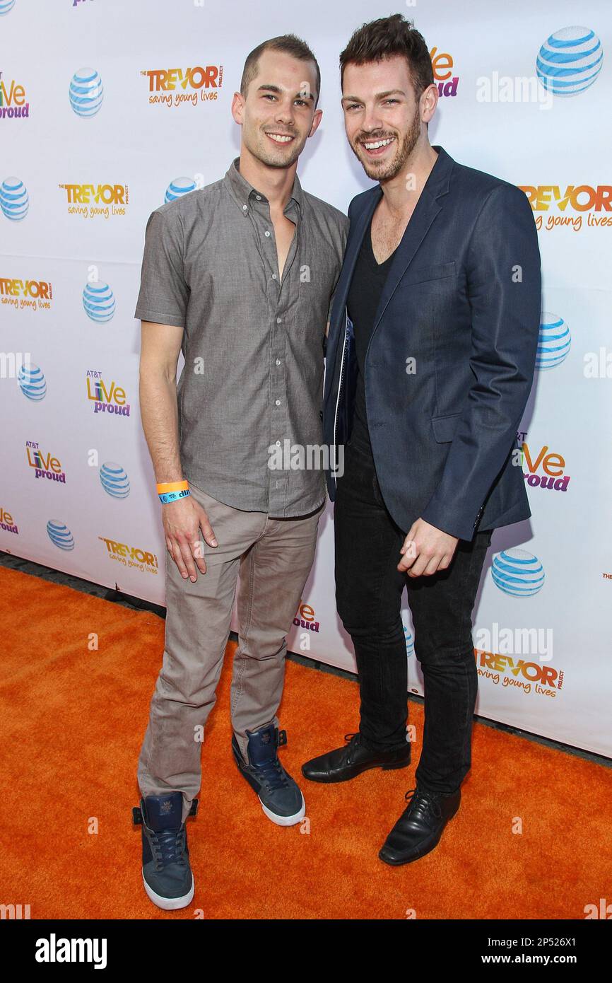 Live Proud Contest Winners James Rosko and Michael Kirk attend the Adam ...